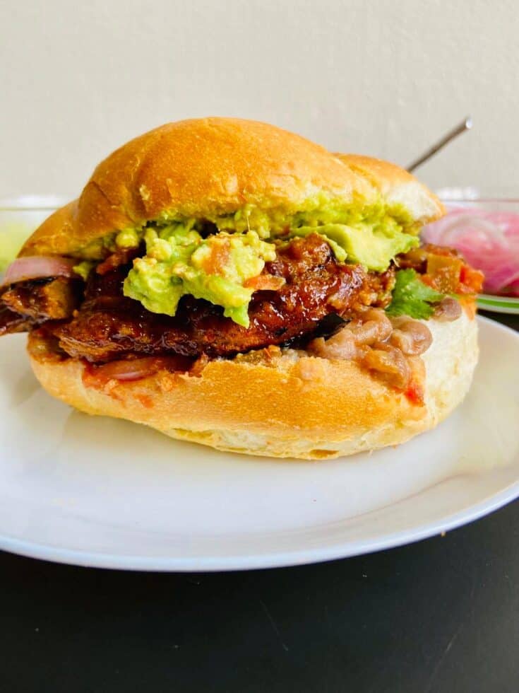 Amazing Vegan Tortas with BBQ Seitan Ribs | Tortas Veganas - Yum Vegan Blog