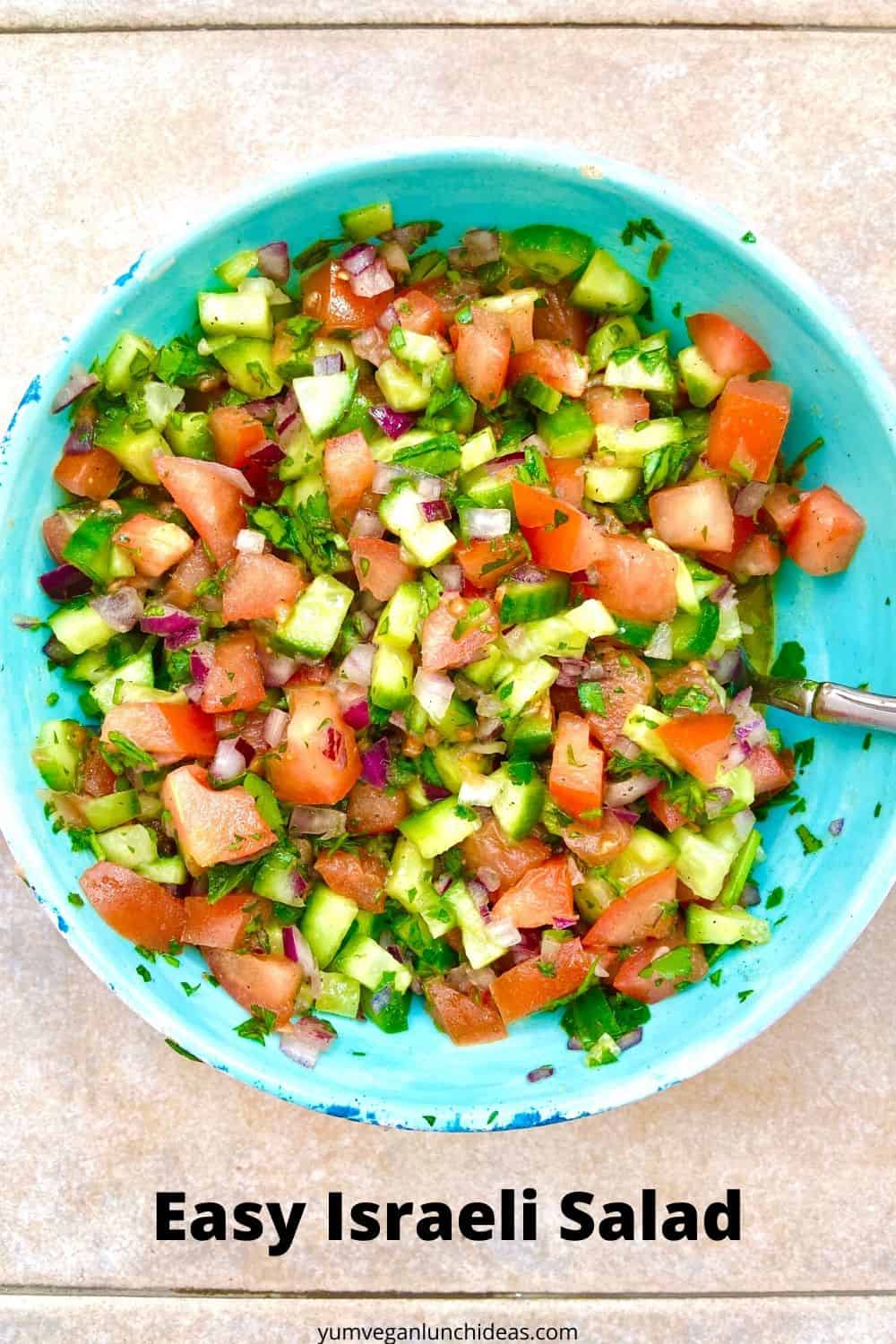 Easy Israeli Salad Recipe (Jerusalem Salad) - Yum Vegan Blog