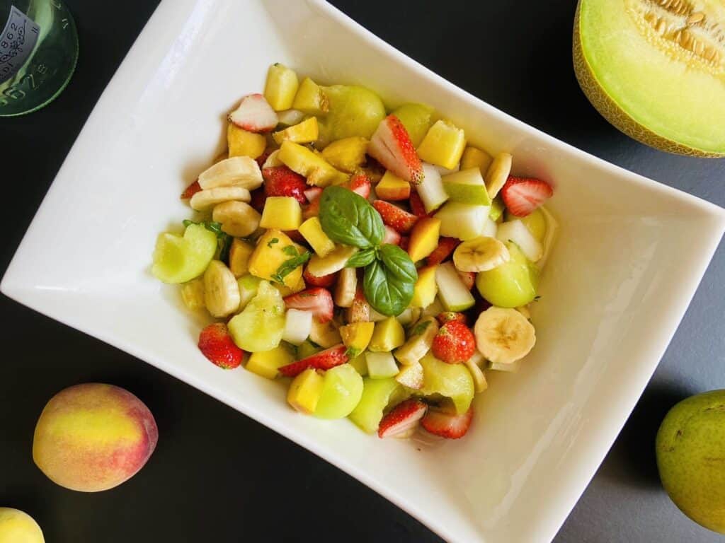 Delicious Drunken Fruit Salad - Fruit Salad with Alcohol | Yum Vegan Blog