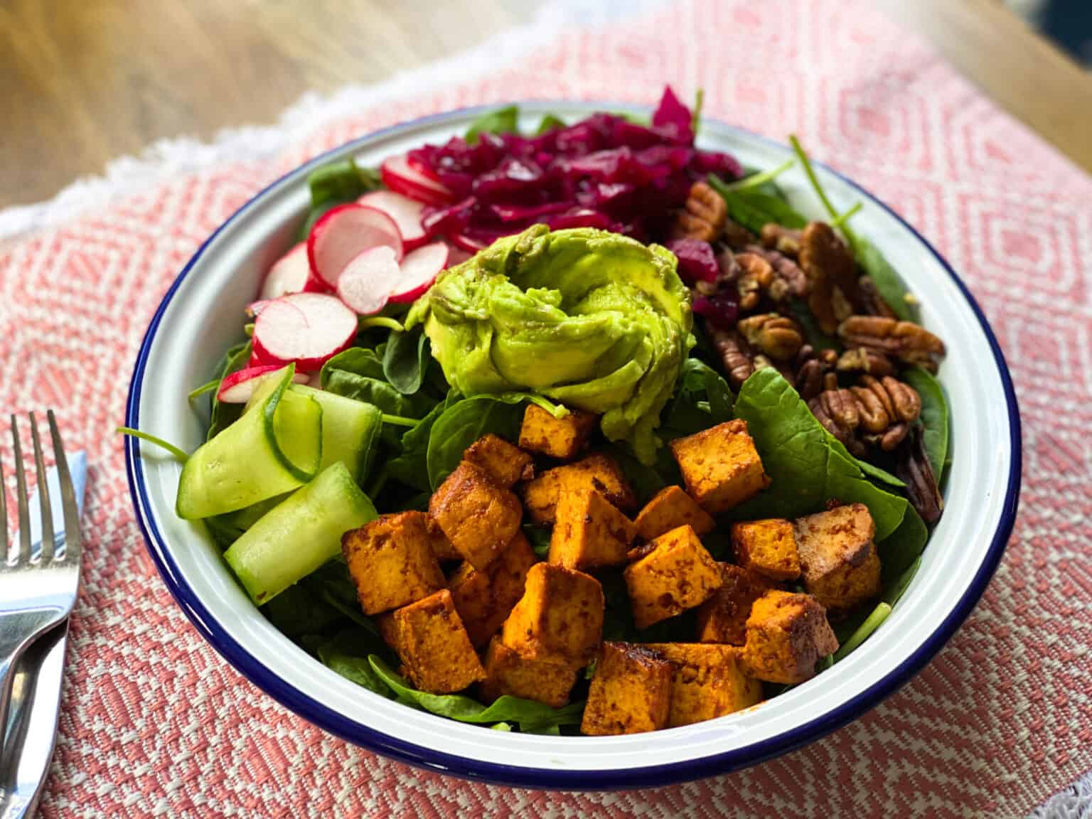 Delicious Tofu Buddha Bowl With Thai Peanut Sauce | Vegan Lunch Ideas!