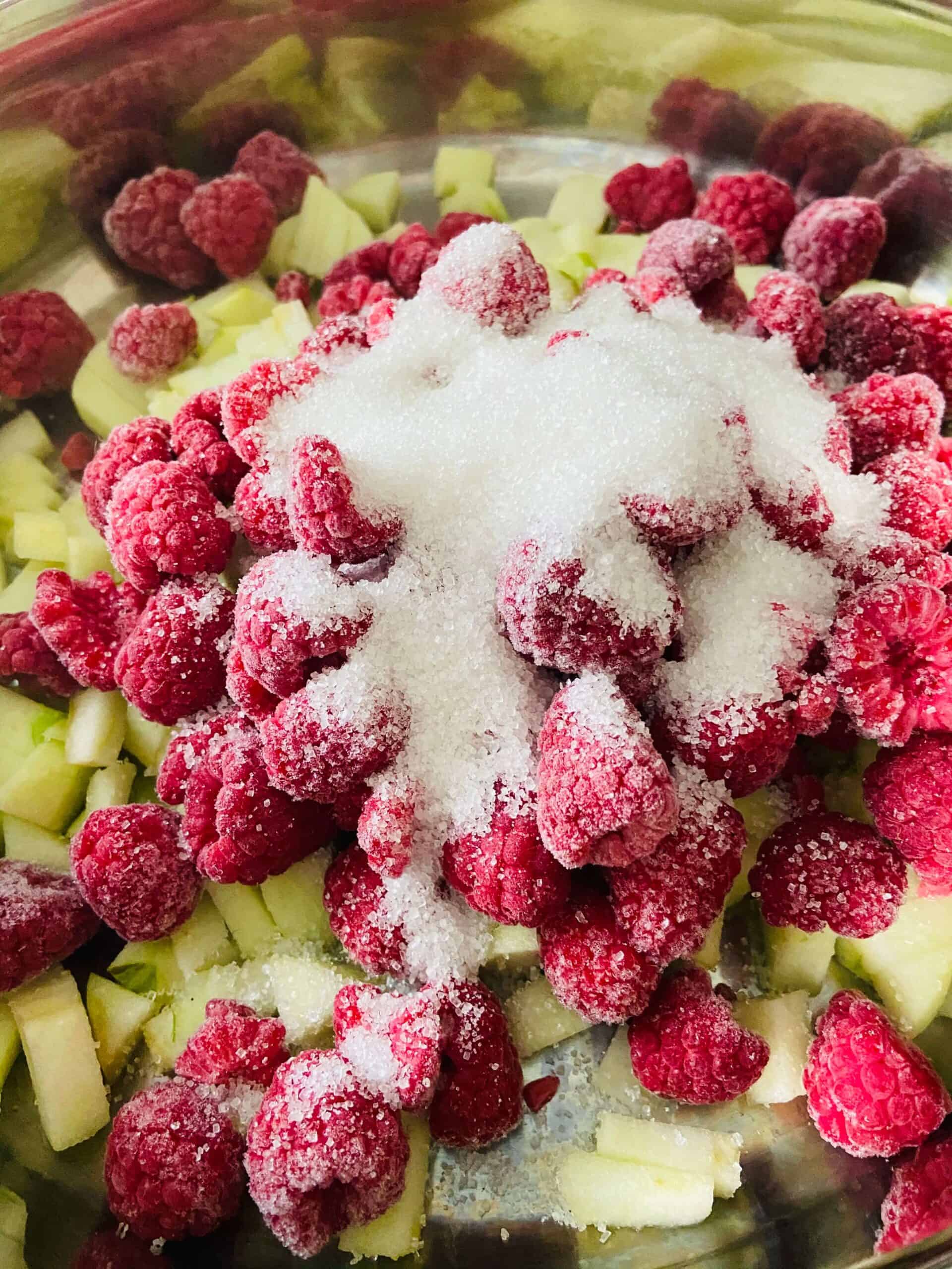 Easy Raspberry and Apple Jam - Yum Vegan Blog Team