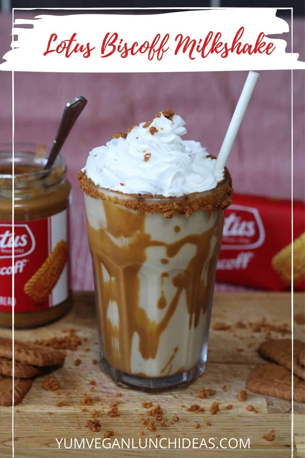 Frosty Lotus Biscoff Milkshake | Vegan Biscoff Milkshake